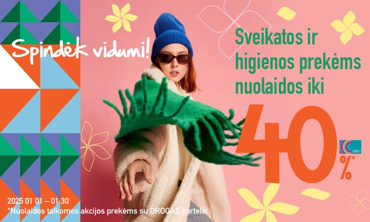 Akcijos kosmetikos ir sveikatos prekėms | Drogas LT